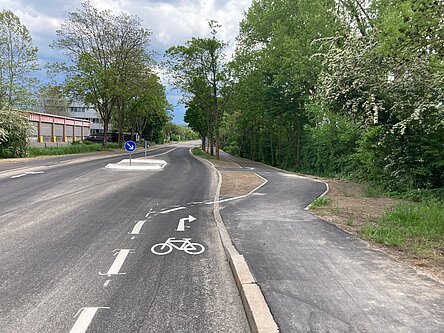 Karlsruhe: Radweg in der Brückenstraße fertiggestellt